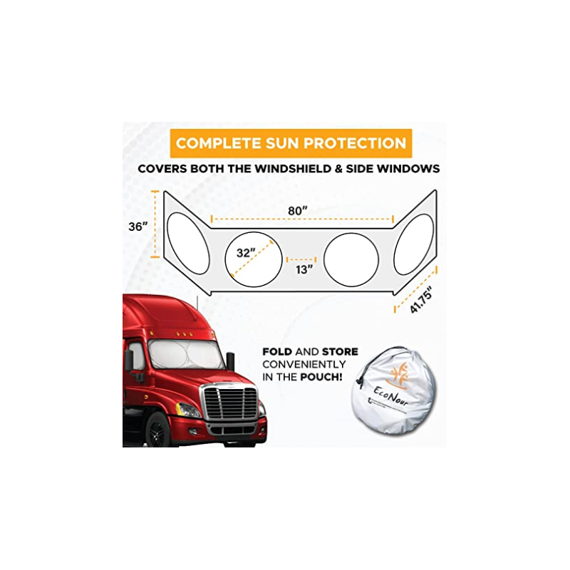 Semi-Truck Sun Shade Best for Commercial Trucks