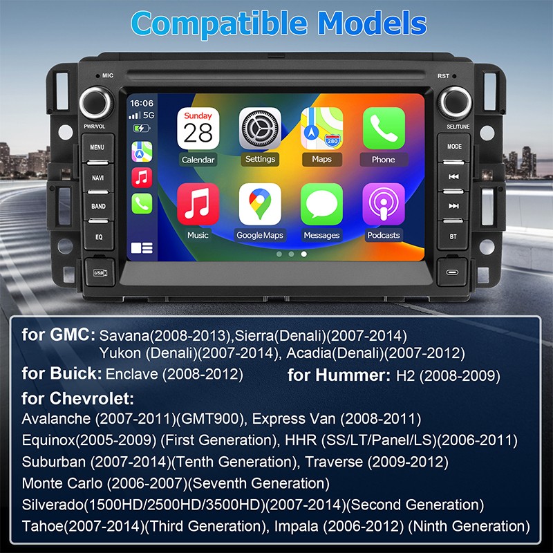 OHREX 8 Inch Android 12 Car Stereo for Chevrolet GMC with Wireless Carplay Android Auto ...