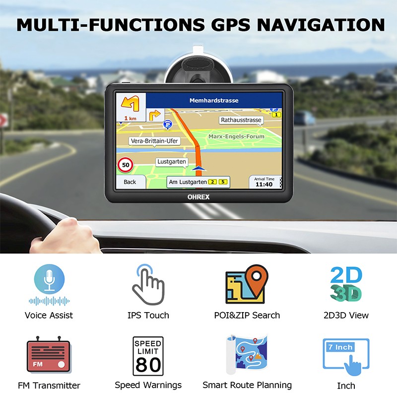 OHREX Truck N76S Sat Nav With Full European Map Traffic Historical ...
