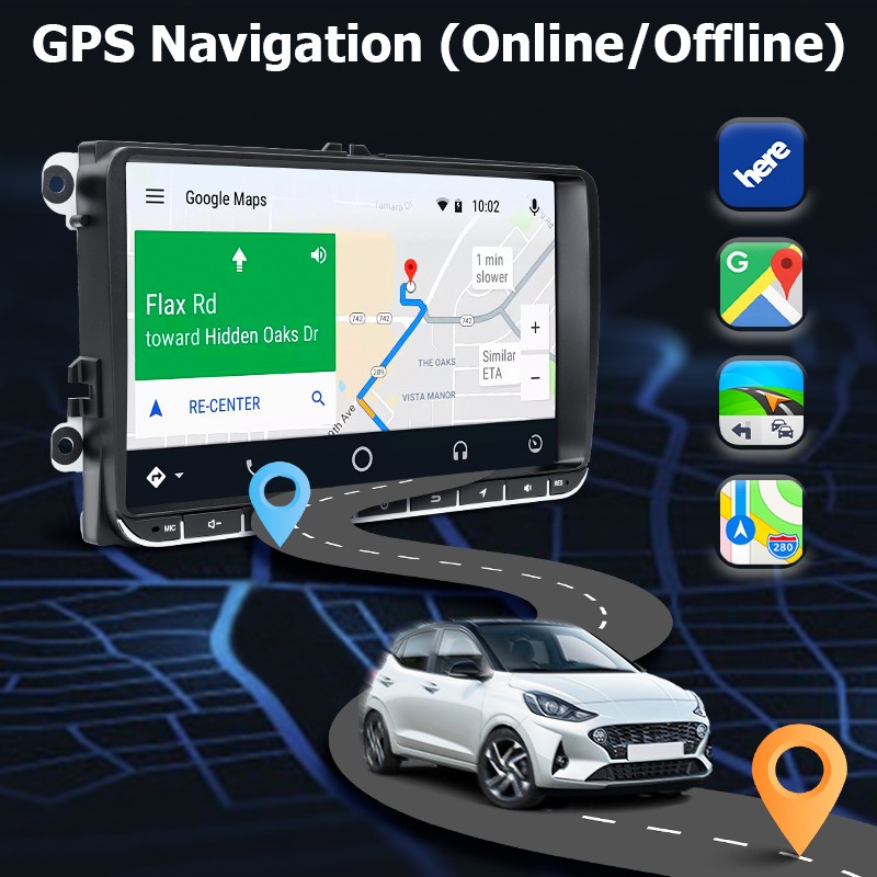 Android 12 Car Radio 9 Inch CarPlay Multimedia Player with WiFi GPS ...